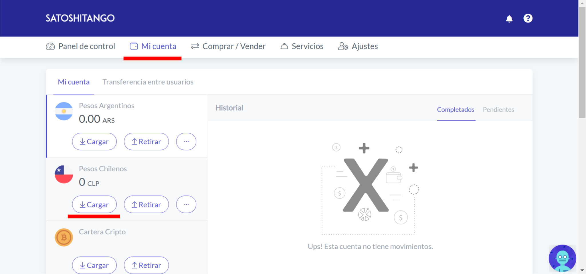 Cómo cargar dinero desde Chile - Satoshi Tango - Blog